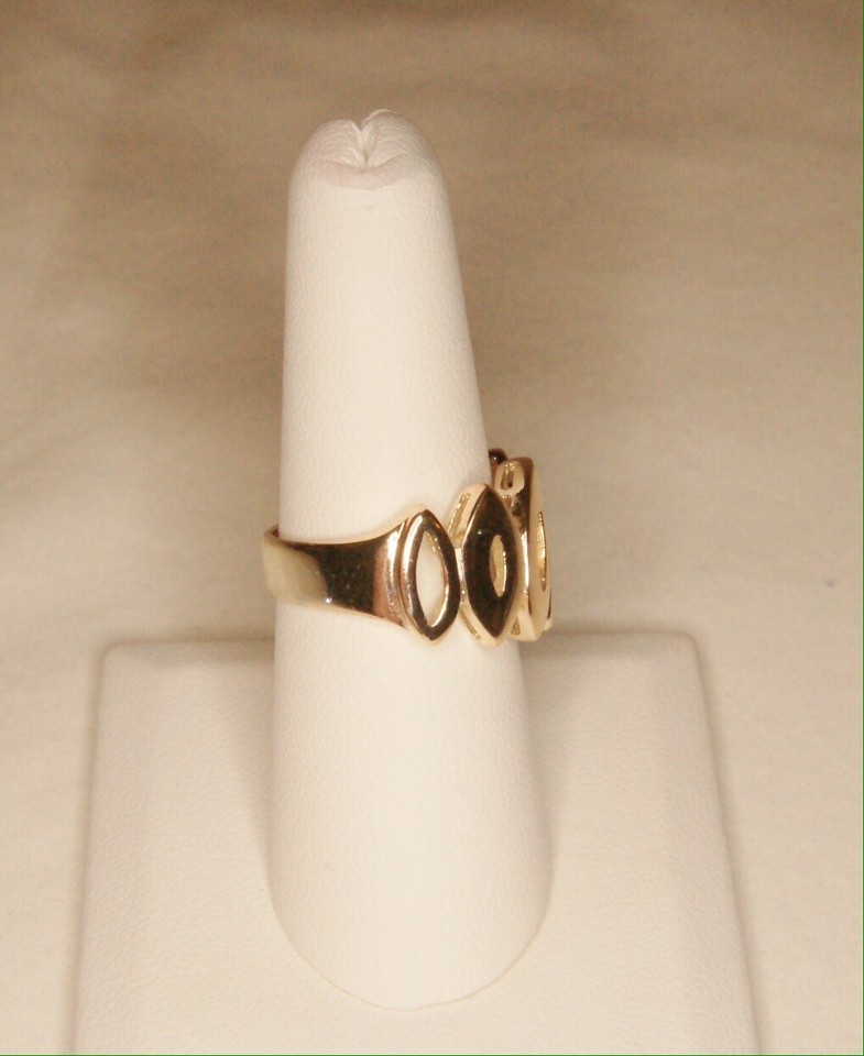 Sterling Silver Modernist Open Leaf Design Ring Size 7.5 | eBay