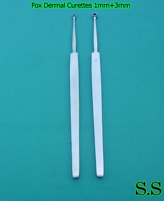 Fox Dermal Curettes 1mm+3mm Surgical Dermatology Instruments | eBay