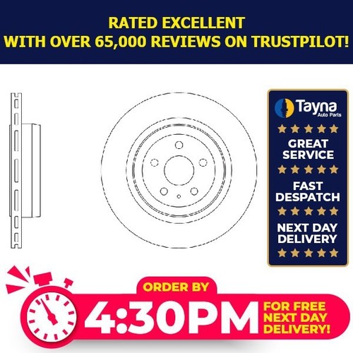 Brake Disc Single Vented fits TESLA MODEL S 5YJS Rear 2012 on 365mm ...