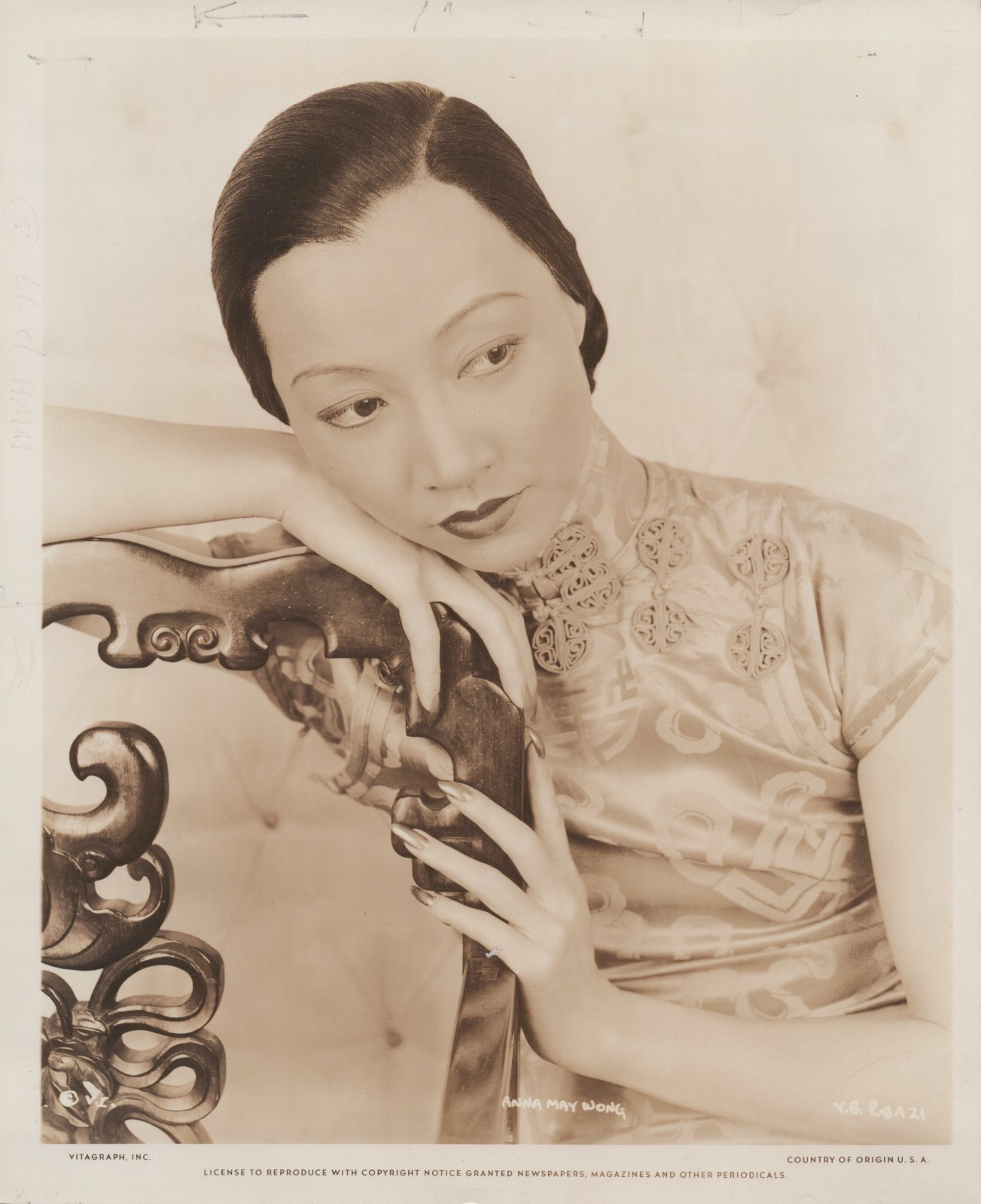 HOLLYWOOD ANNA MAY WONG STYLISH POSE 1930s STUNNING PORTRAIT ORIG Photo ...