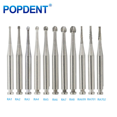 Dental Round Carbide Bur for Slow Speed Latch RA1-8 Taper Fissure RA702 ...