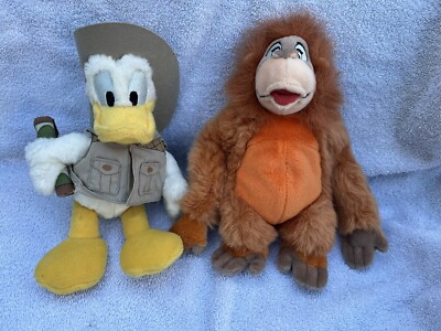 Vintage Walt Disney World Safari Donald Duck & King Louie Ape Plush ...