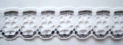 10 Yds. Vintage White/Black 3/4" Soft Nylon Lace L-287 | eBay