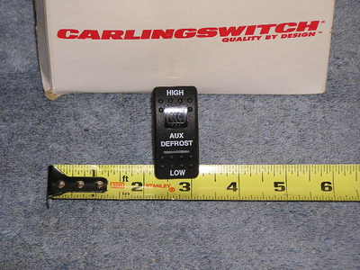 RV Bus Van AUX DEFROST Carling Rocker on / off /on Fan Switch 12v LED ...