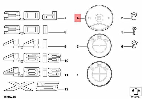 Genuine BMW X5 E53 X5 3.0d 3.0i 4.4i 4.6is 4.8is SAV SUV Base ...
