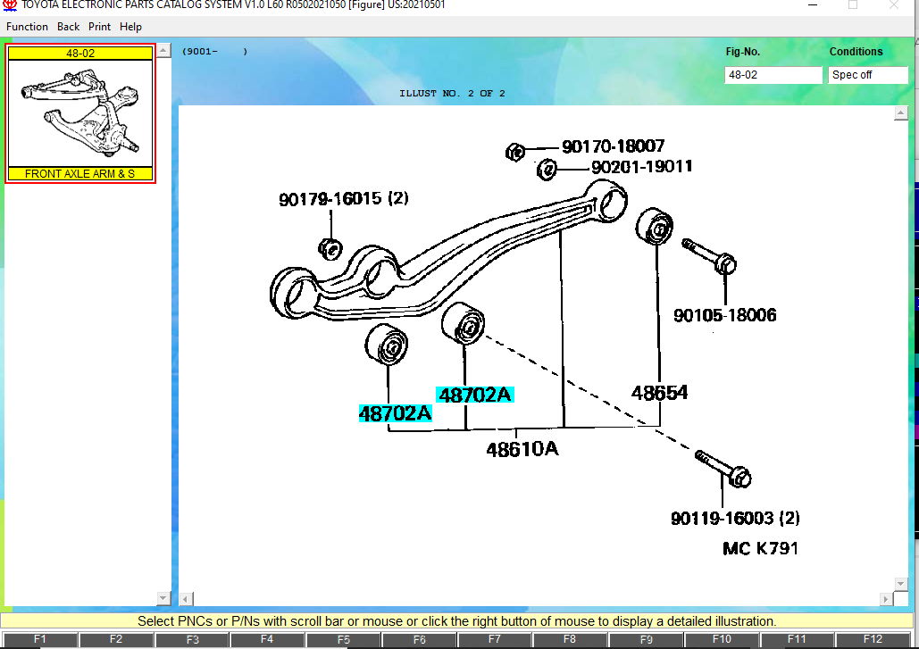 Genuine Toyota Lexus Front Leading Arm Bushes 48702-60050 x 4pcs Set ...