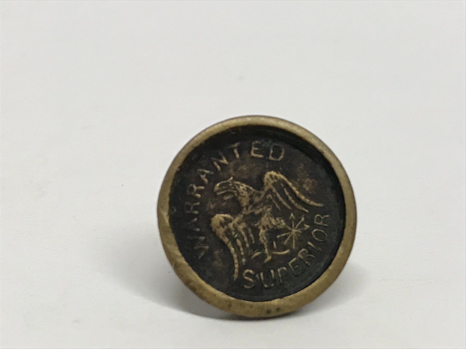 US Army military Insignia Button Warranted Superior Screwback | eBay