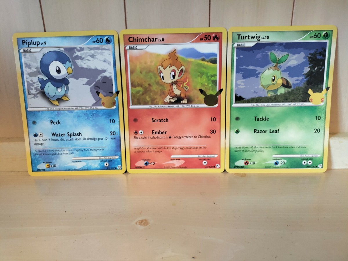 Chimchar Piplup Turtwig Evolutions
