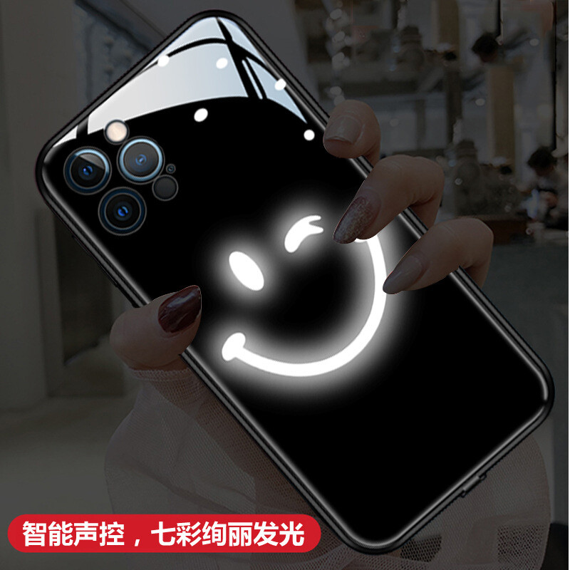 Induction Blink Eyes LED Light up Phone Case Cover for iPhone 16 15 14 ...