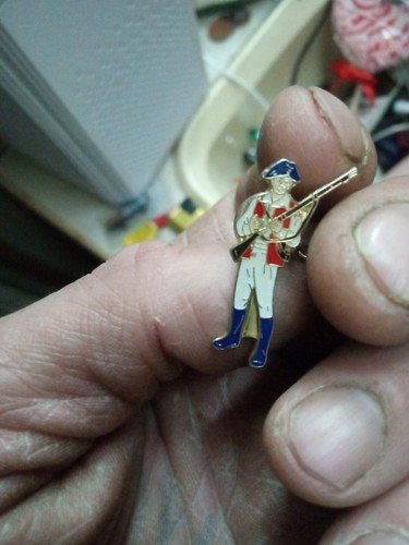 Revolutionary War Soldier Minutemen Militia Enamel Lapel Hat Pin C | eBay