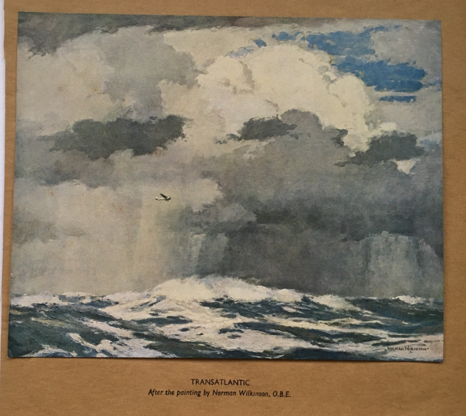 Transatlantic by Norman Wilkinson - Antique Print 1937 | eBay UK