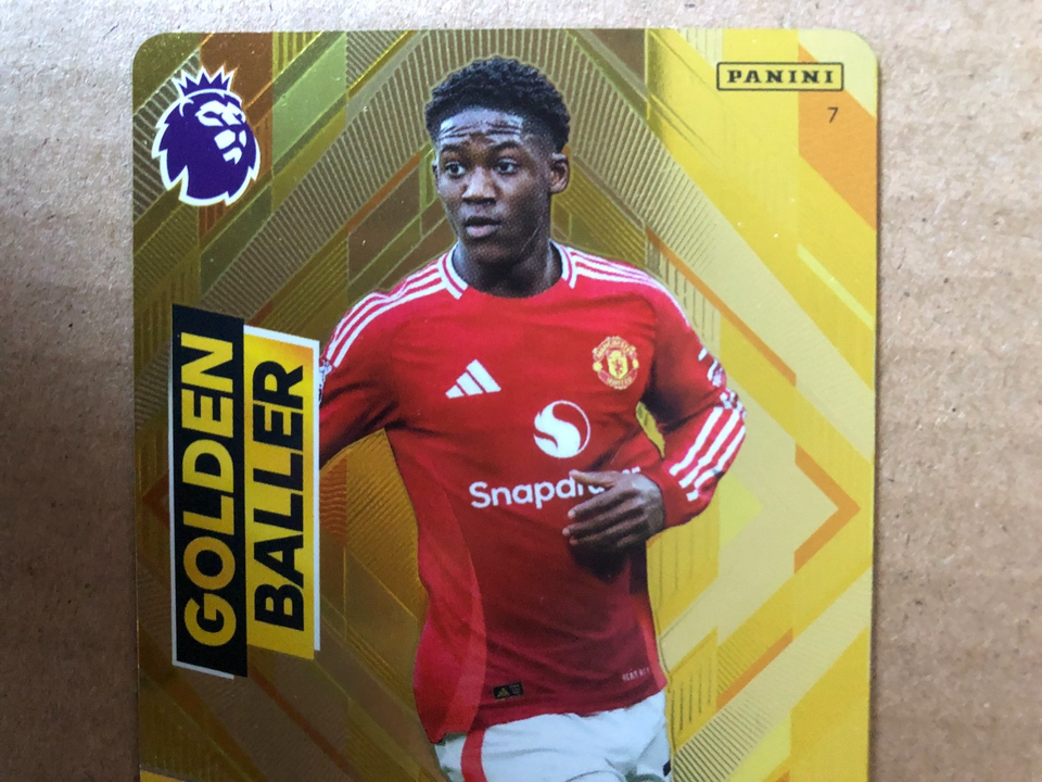 PANINI ADRENALYN XL PREMIER LEAGUE 2025 KOBBIE MAINOO GOLDEN BALLER NO ...