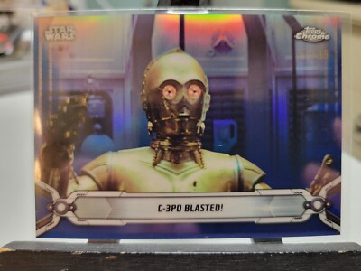 C-3PO Blasted! Blue 37/99 2019 Topps Chrome Star Wars Legacy | eBay