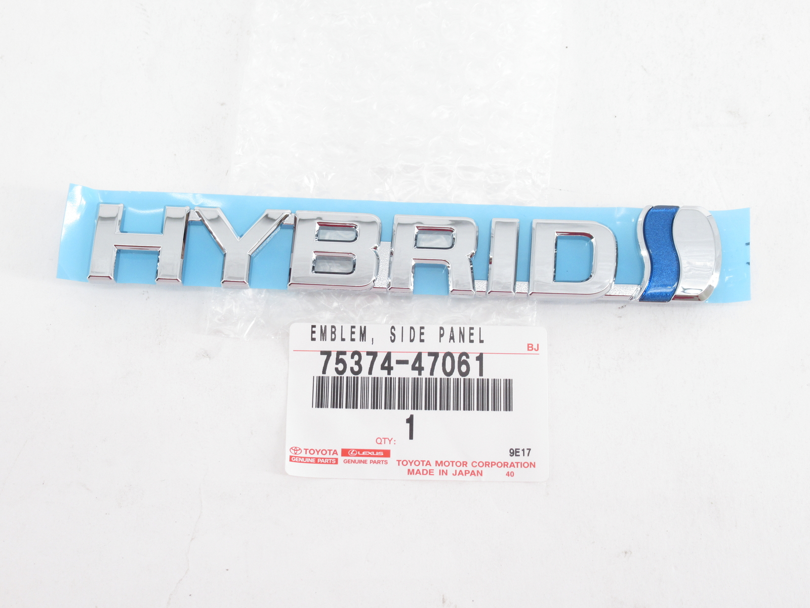 Genuine OEM Toyota 75374-47062 "HYBRID" Driver Front Fender Badge ...