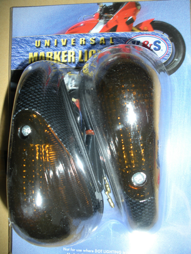 K&S Mini Wing Marker Lights - Carbon/Smoke Lens - Single Filament ...