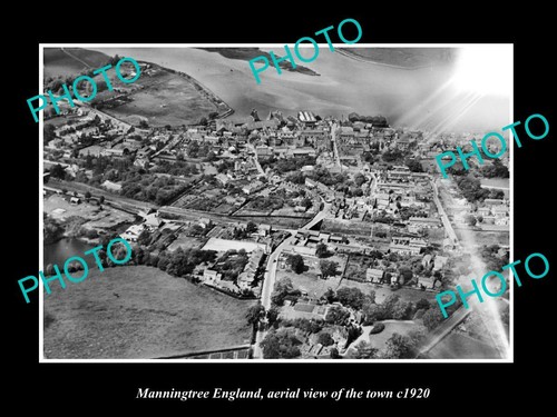 OLD 6 X 4 HISTORIC PHOTO OF MANNINGTREE ENGLAND AERIAL VIEW OF THE TOWN ...