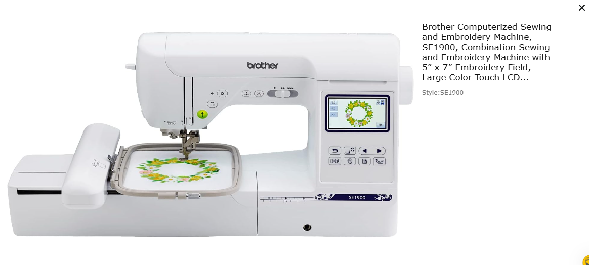 brothers sewing and embroidery machine SE1900 | eBay