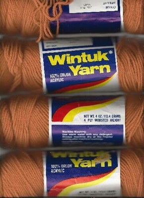 Six Skeins Of Vintage Wintuk Color Red 4-Ply | eBay