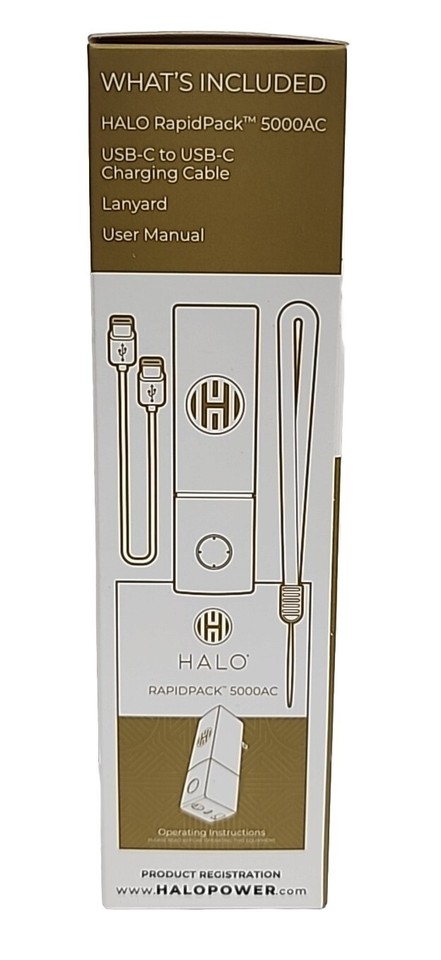 Halo Rapid Pack 5000AC 2 In 1 Charger & Power Bank (Choose Color) | eBay