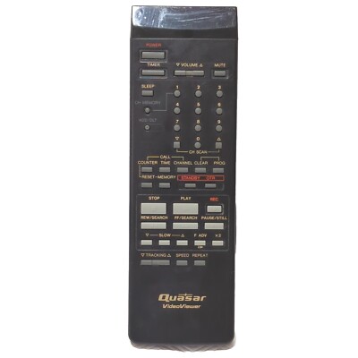 Quasar VSQS0703 VCR OEM Original Replacement Remote Control Black | eBay