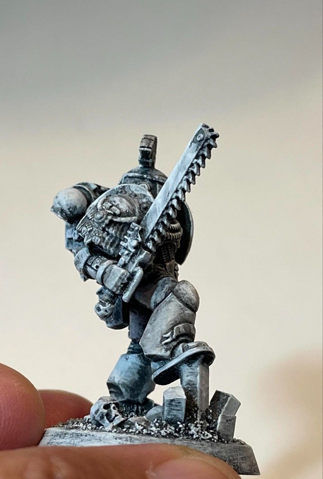 Chaos Space Marine true scale conversion 40k model bits | eBay