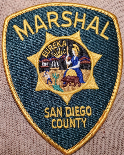 CA San Diego County California Marshal Shoulder Patch | eBay