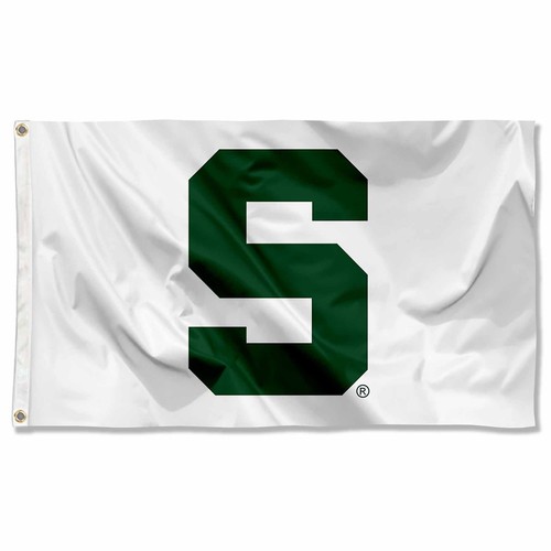 MSU Spartans White Flag 3x5 Large Banner | eBay