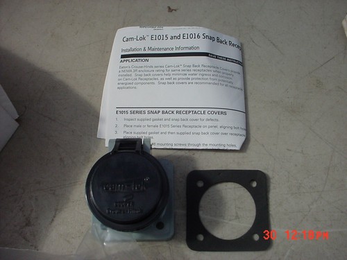 Eaton E1016SC-32 Cam-Lok SnapBack Receptacle Enclosure, Black | eBay