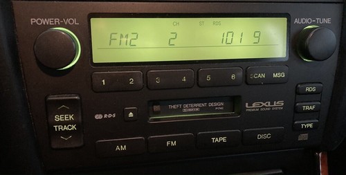 01-05 LEXUS GS300 GS430 AM/FM RADIO CASSETTE STEREO AUDIO PLAYER 86120 ...