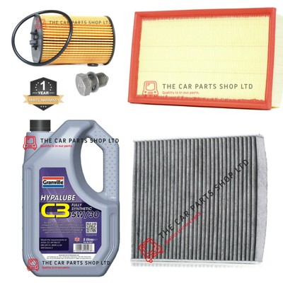 FITS VW GOLF MK7 GTD 2.0 DIESEL 12-16 SERVICE KIT GRANVILLE OIL ...