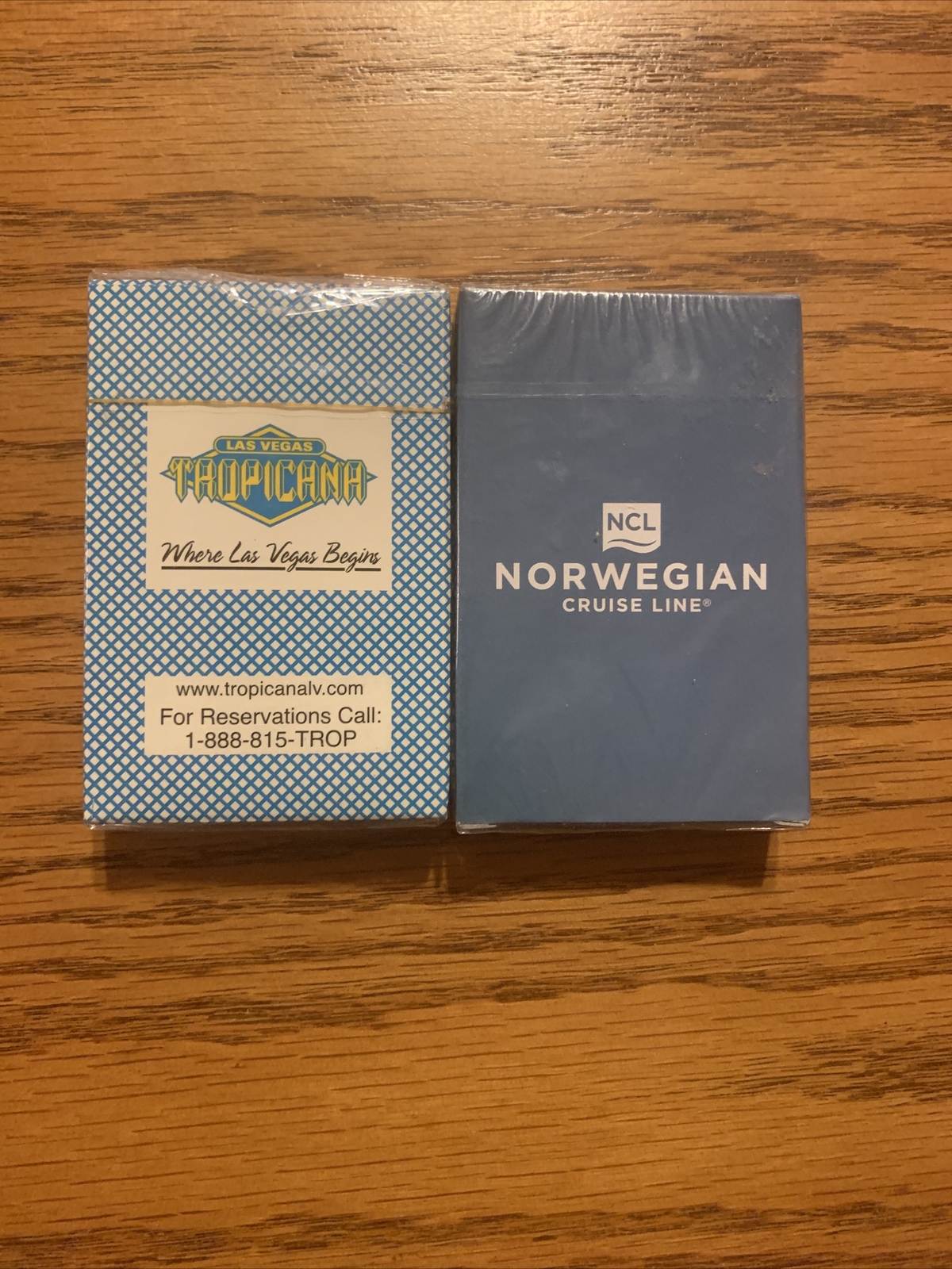 Lot of 2 Sealed Playing Cards Decks Las Vegas Tropicana & Norwegian ...