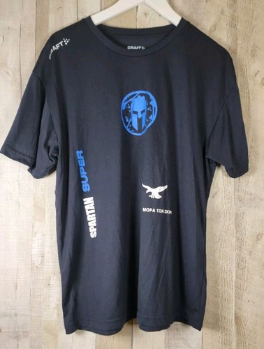Spartan Race Gear Super Finisher T Shirt Men's L Blue Athletic Top | eBay