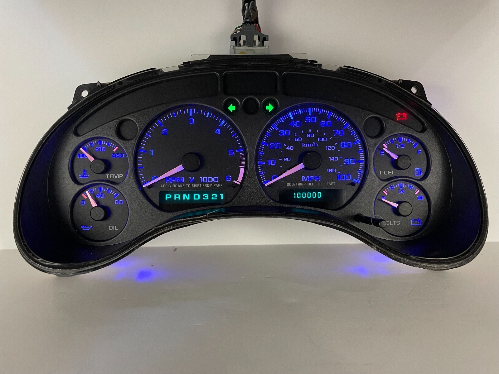 99-04 S10 Blazer Speedometer Instrument Gauge Cluster BLUE LEDs | eBay