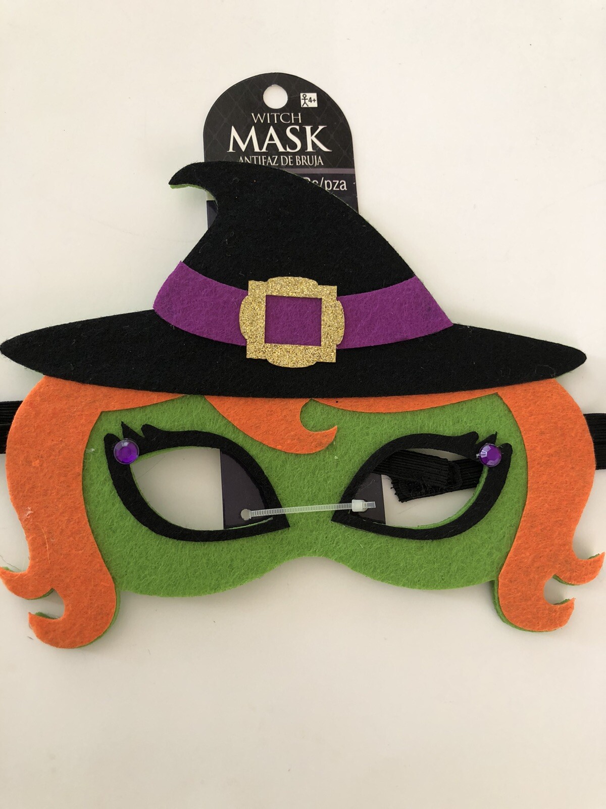 Green Wicked Witch Felt Eyemask Fancy Dress Boys Girls Kids Fun ...