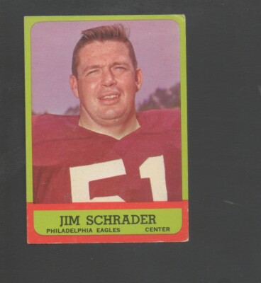 1963 Topps Football Card #115 Jim Schrader-Philadelphia Eagles Vg Ex ...