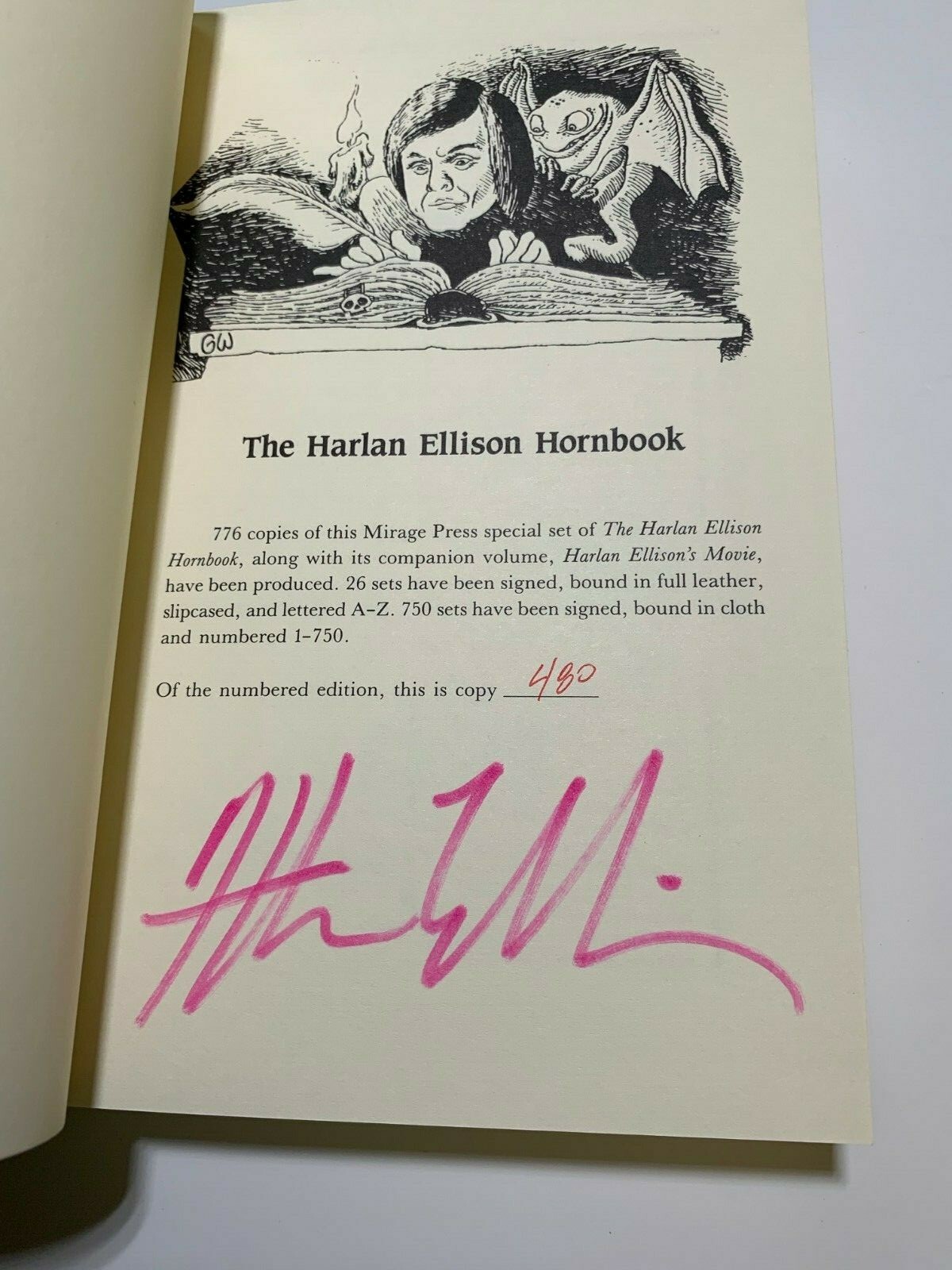 Harlan Ellison: Movie & The Harlan Ellison Hornbook signed 1st HB, ltd ...