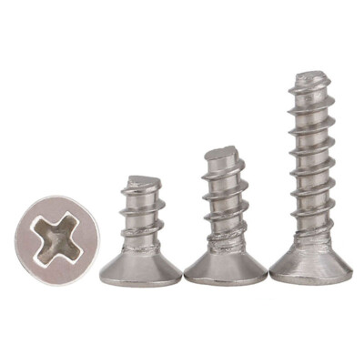 M2 M2.6 M3 M4 304 stainless Philips head Flat head flat tail self ...
