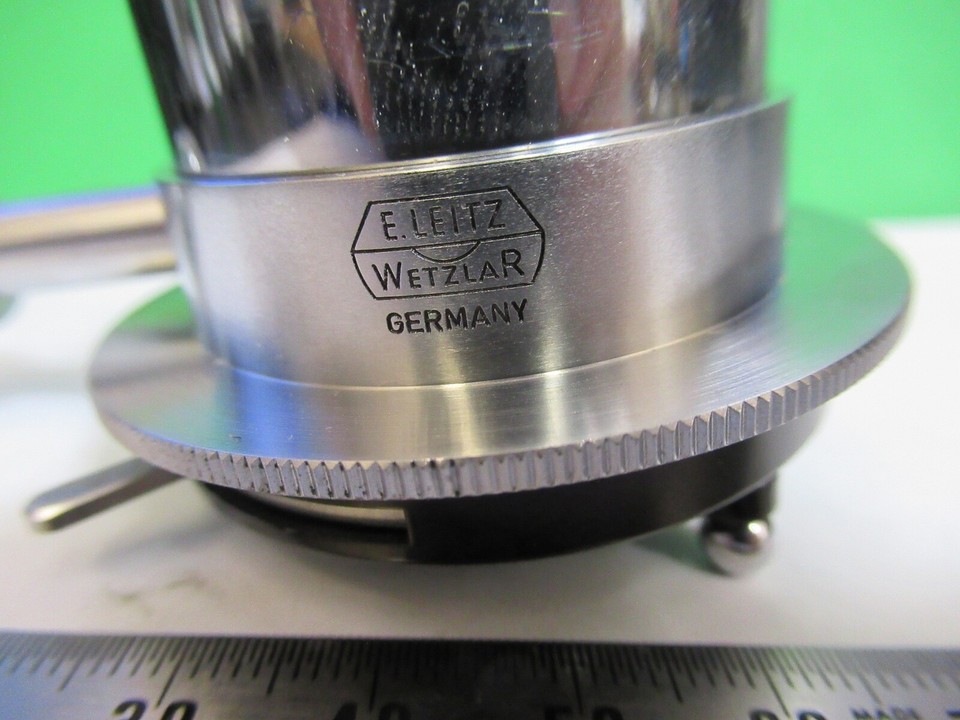 LEITZ GERMANY 1950's CONDENSER + IRIS OPTIC MICROSCOPE PART AS Pictured ...
