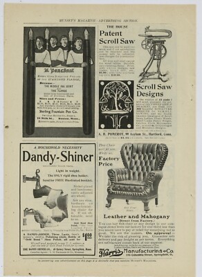 1902 Harris Mfg. Co. Ad: Leather & Mahogany Furniture - Springfield ...