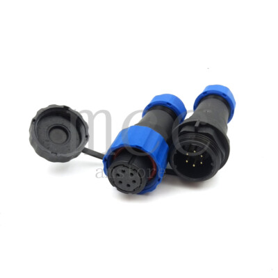 SD16 6pin Inline Cable Coupler IP68 Waterproof Plug & Socket Connector ...