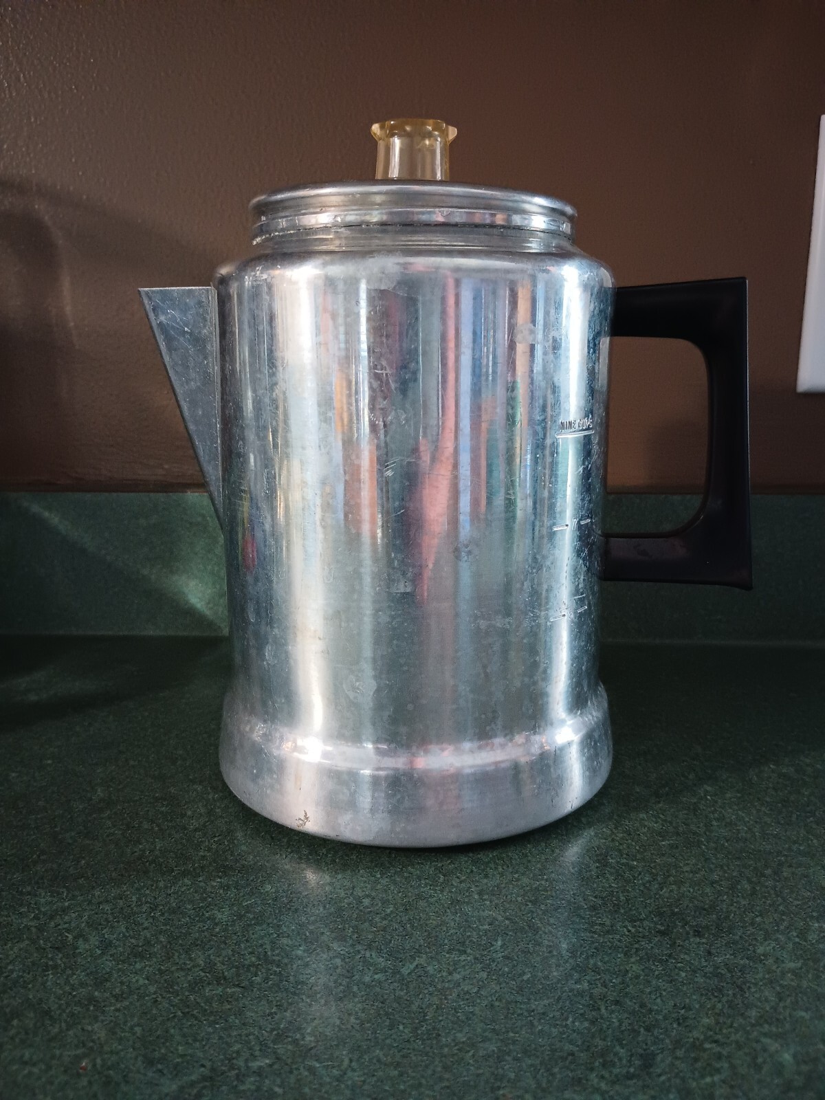 Vintage Mirro 9 Cup Aluminum Coffee Pot Percolator Rustic Farmhouse ...