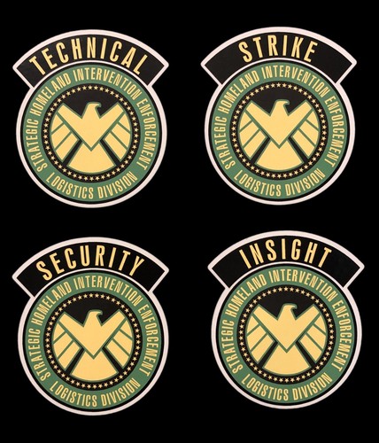 SHIELD • PROJECT INSIGHT STRIKE TEAM • SHOULDER DECALS • AGENT COSPLAY ...