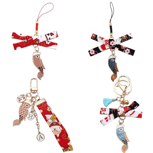 Pendent Alloy Women Key Chain Japanese Style Pendant Car Key Ring Carp ...