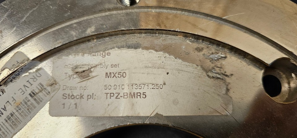 Waterjet Retainer Drive Flange Bushing MX50 TPZ-BMR5 50.910.11357.250 4 ...