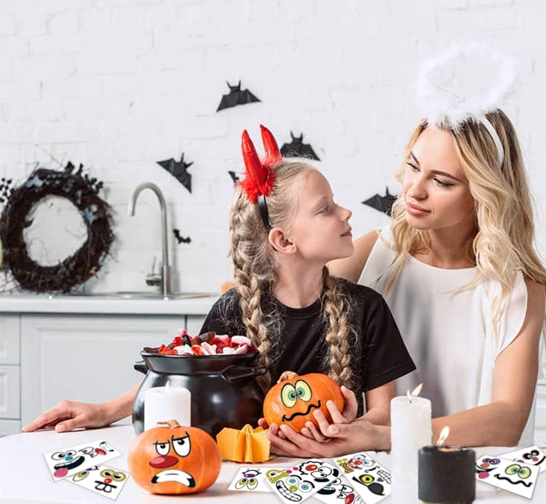 36 Pack Halloween Pumpkin Decorating Stickers Mini Make 36 Small ...
