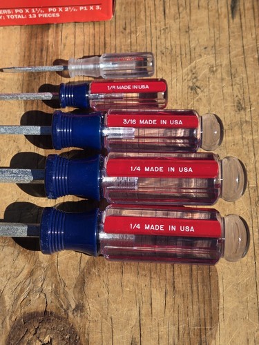 NOS Vintage SEARS Craftsman 41613 13 Piece Screwdriver Set Pratt Reed ...