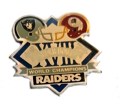 Raiders Pins RARE MICRO SB 18 Super Bowl Champions VS Redskins NFL ...