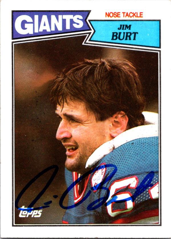 Jim Burt autographed Football Card (New York Giants) 1987 Topps #22 | eBay