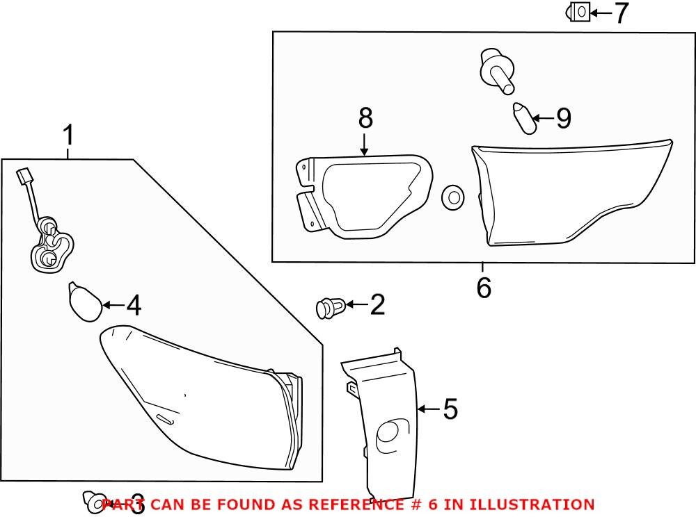 Genuine OEM Passenger Right Inner Back Up Light Assembly for Toyota ...