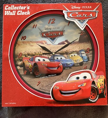 Disney Pixar Lightning McQueen, Sally, Luigi, Cars Wall Clock Rare ...